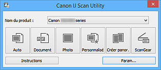 Canon : Manuels PIXMA : MX490 series : Démarrage de IJ Scan Utility
